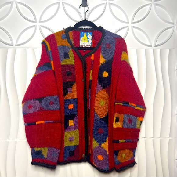 Newari | Sweaters | Newari Cardigan Sweater Himalayan Wool Gorgeous ...